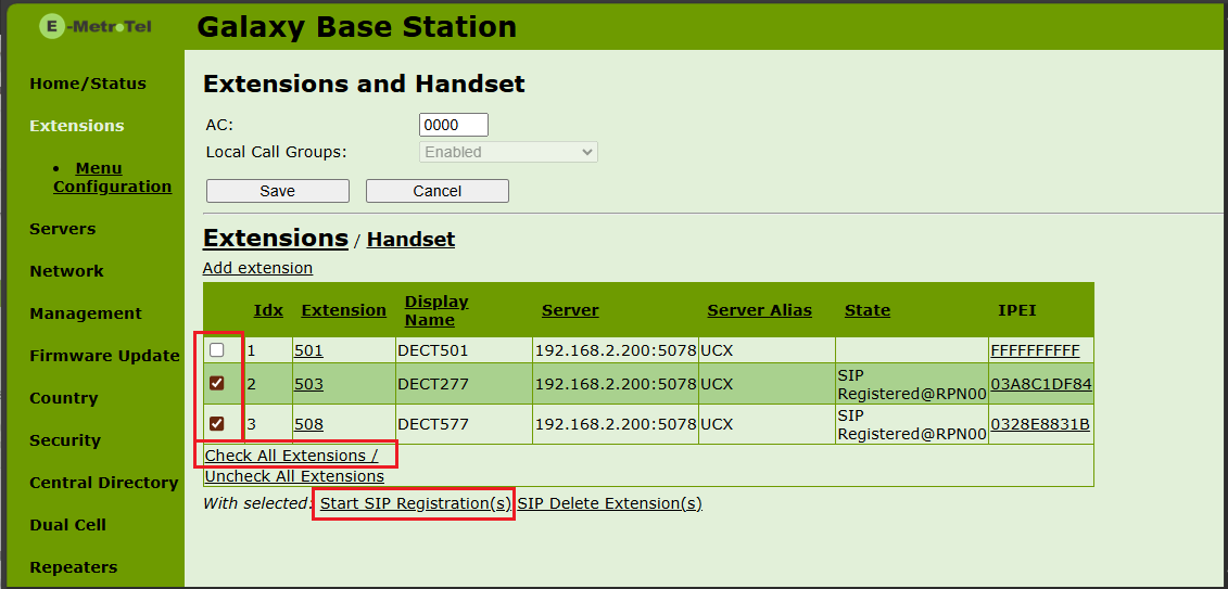 DECT – Troubleshooting – Documentation E-MetroTel