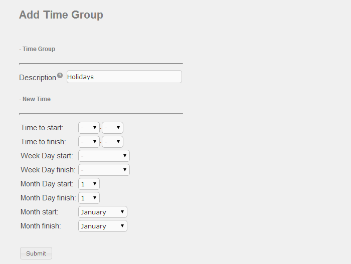 Configure Cascading Time Groups and Conditions – Documentation E-MetroTel