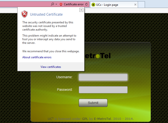 Create a Self-signed SSL Certificate – Documentation E-MetroTel