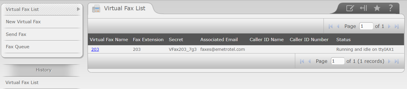 Virtual Fax – Documentation E-MetroTel