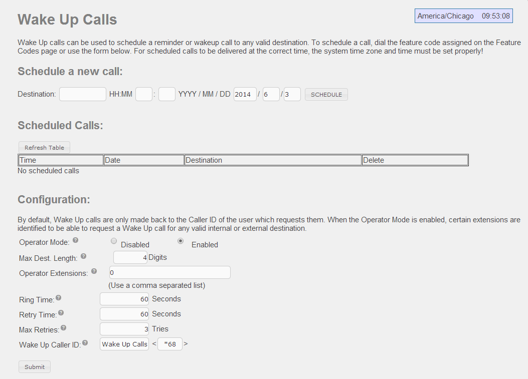 Applications – Wake Up Calls – Documentation E-MetroTel