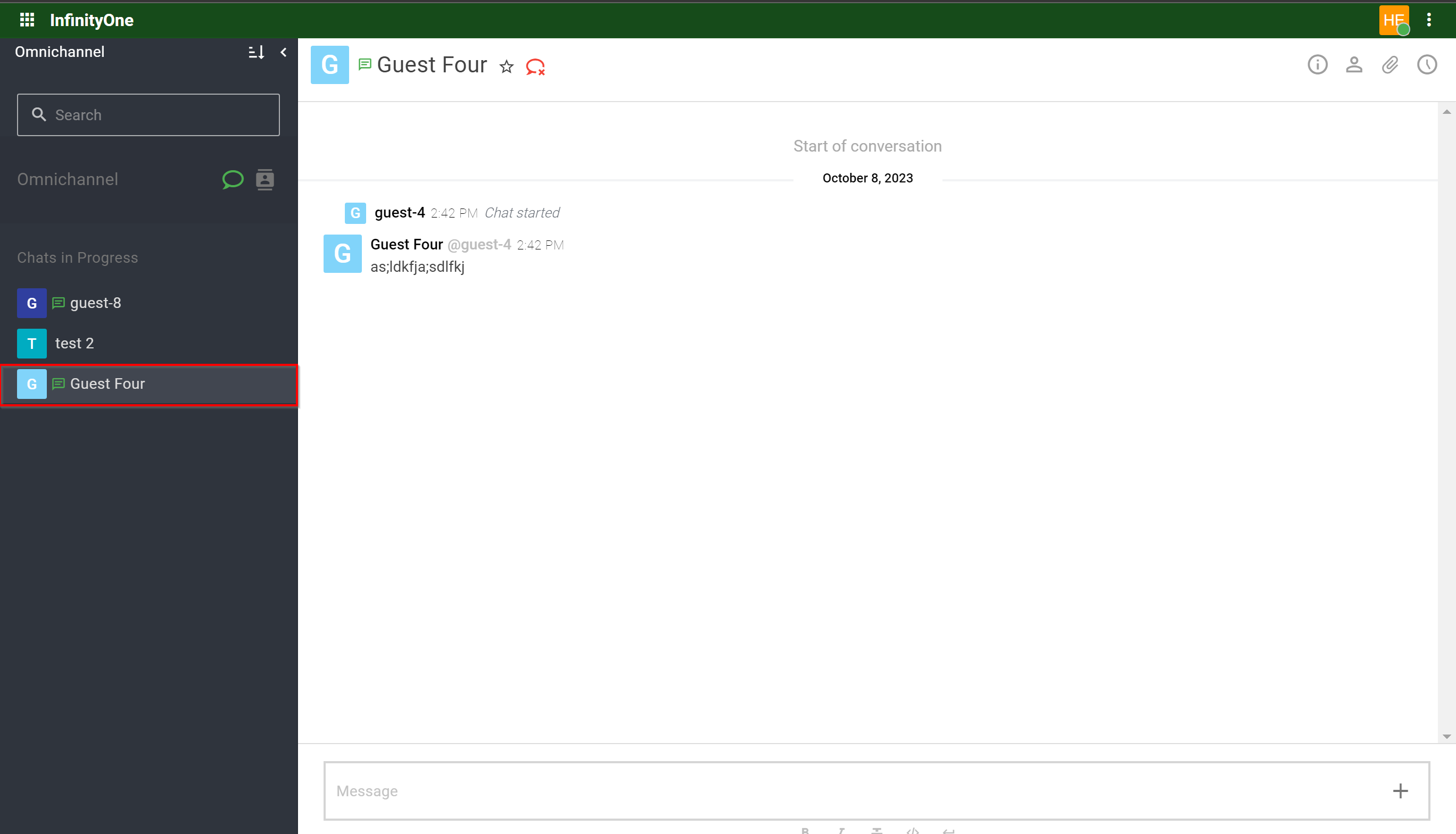 Omnichannel – Chats in Progress – Documentation E-MetroTel