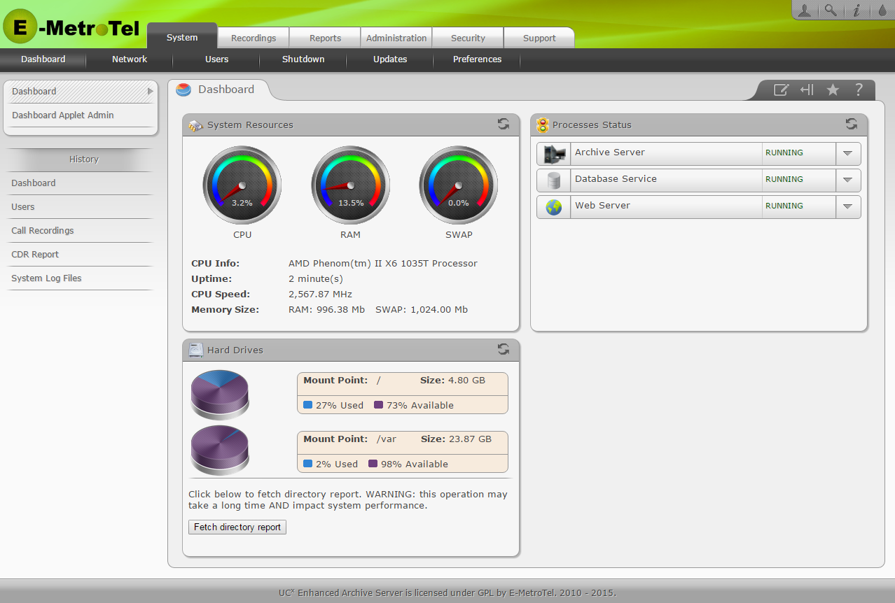 Enhanced Archive – Documentation E-MetroTel
